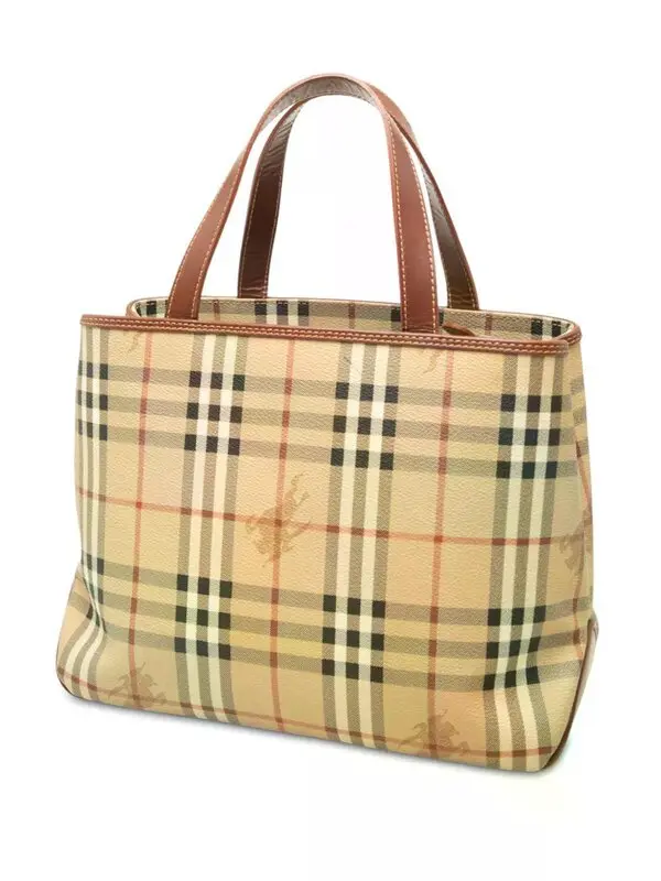 Burberry 2000-2017 Haymarket Check Coated Canvas Tote Bag