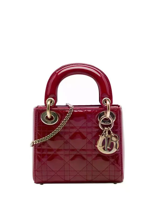 Dior 2017 Mini Patent Cannage Lady Satchel