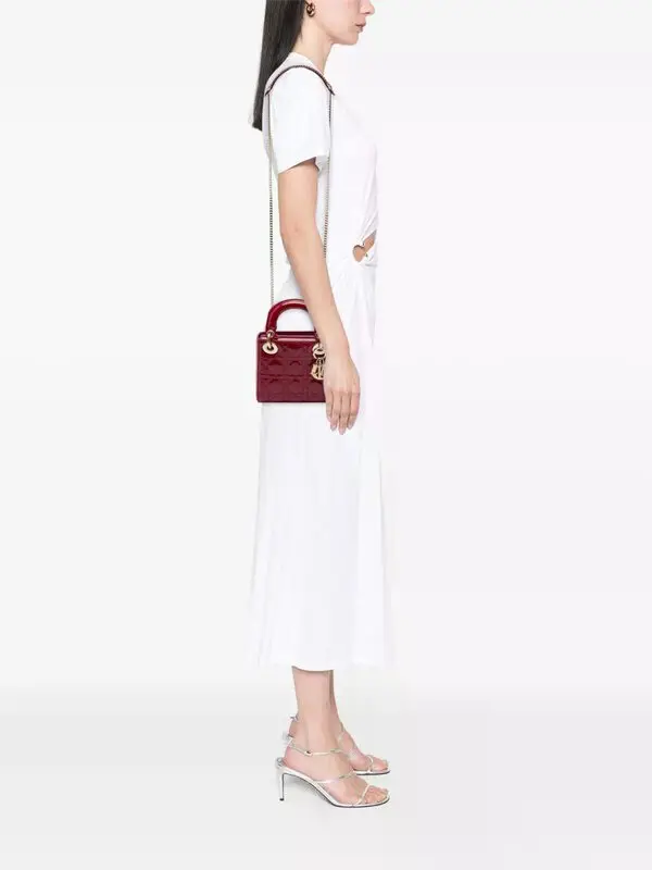 Dior 2017 Mini Patent Cannage Lady Satchel