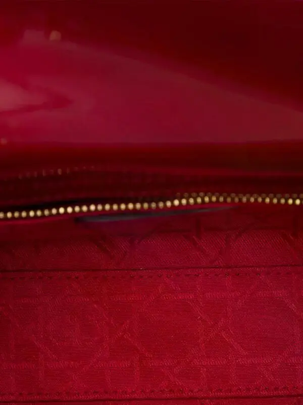 Dior 2017 Mini Patent Cannage Lady Satchel