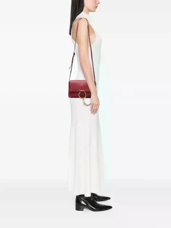 Chloé 2002-2026 Small Leather Faye Crossbody Bag - Red