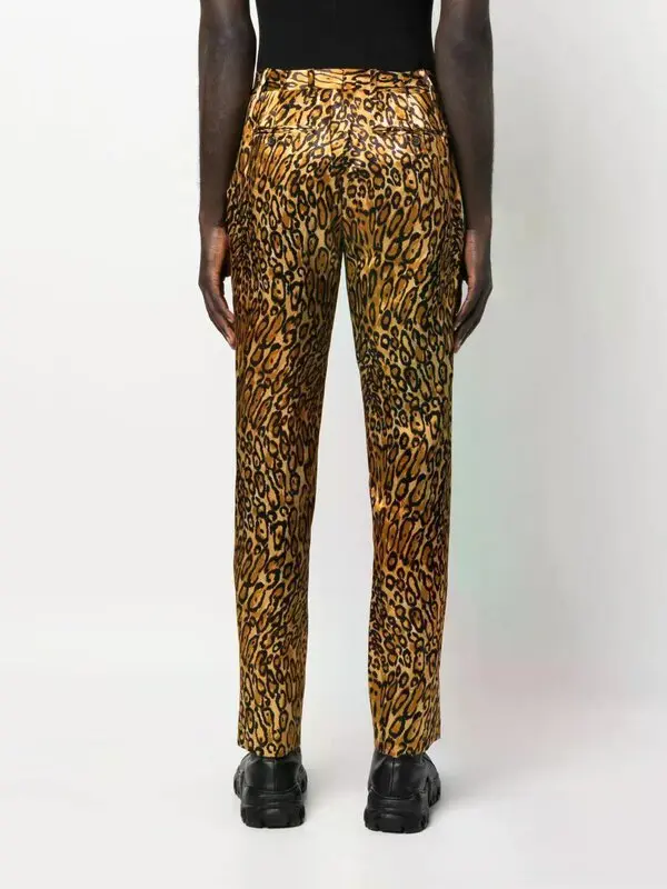 Moschino Animal-print Slim-cut Trousers