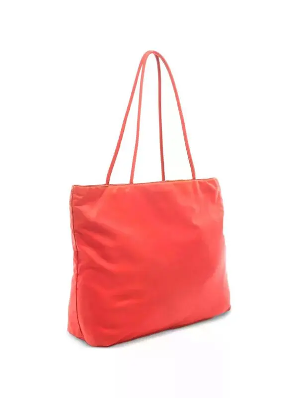 Prada 2000s Triangle Logo Tote Bag