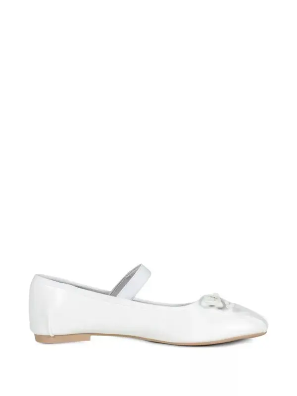 PRAYING Iphone Logo-print Ballet Flats - White