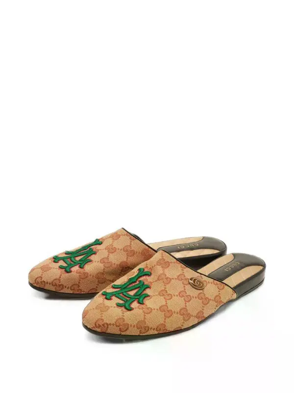 Gucci X Mlb La Dodgers Gg Supreme Mules