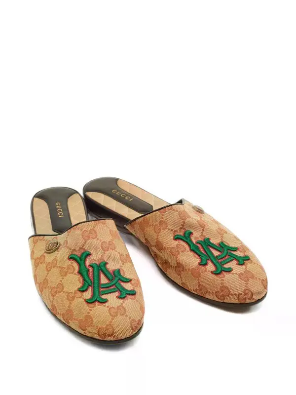 Gucci X Mlb La Dodgers Gg Supreme Mules