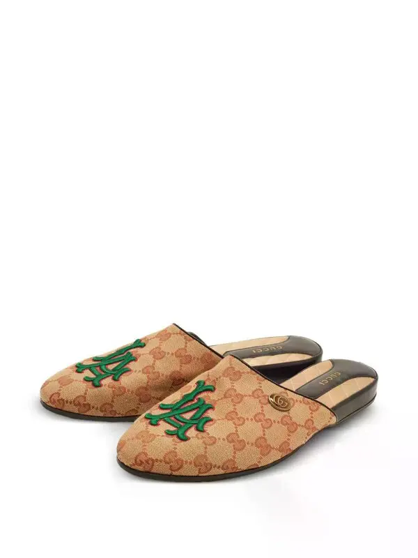 Gucci X Mlb La Dodgers Gg Supreme Mules