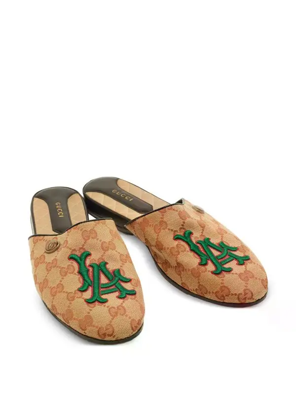 Gucci X Mlb La Dodgers Gg Supreme Mules