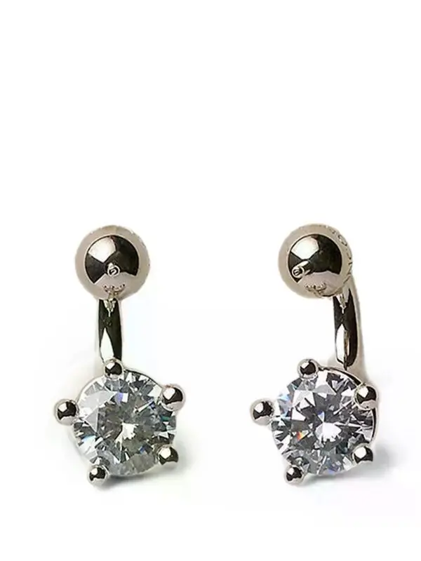 PANCONESI Nova Crystal-embellished Earrings - Silver