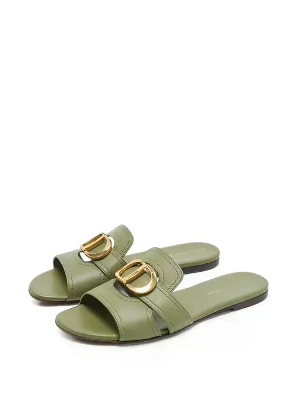 Dior 30 Montaigne Leather Flat Sandals