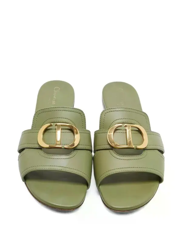 Dior 30 Montaigne Leather Flat Sandals