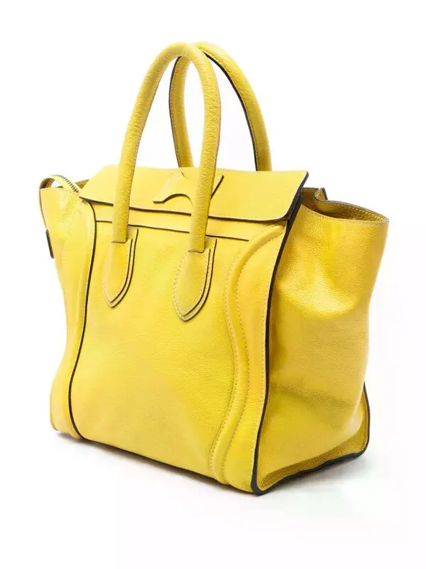 Celine 2012 Mini Drummed Calfskin Luggage Tote Bag