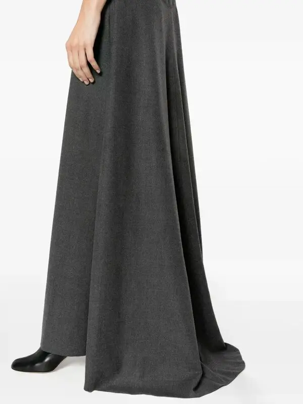 Alberta Ferretti Bustier Flannel Maxi Dress