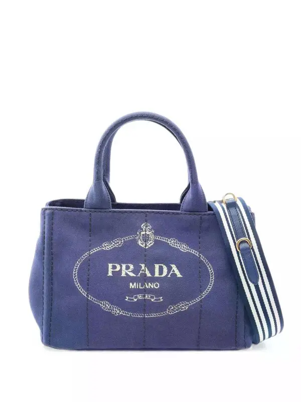 Prada 2010s Canapa Logo-print Tote Bag