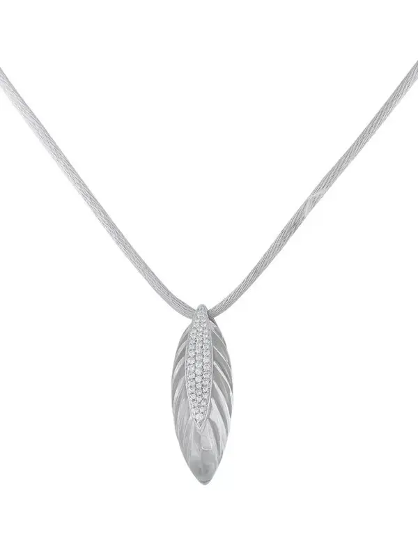 IO SI Rock Crystal And Diamond Necklace
