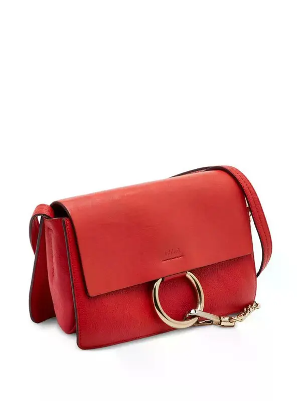 Chloé Faye Ring-detail Shoulder Bag - Red