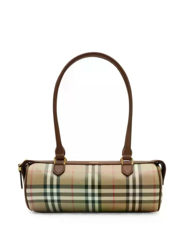 Burberry Mini Check Barrel Bag - Neutrals