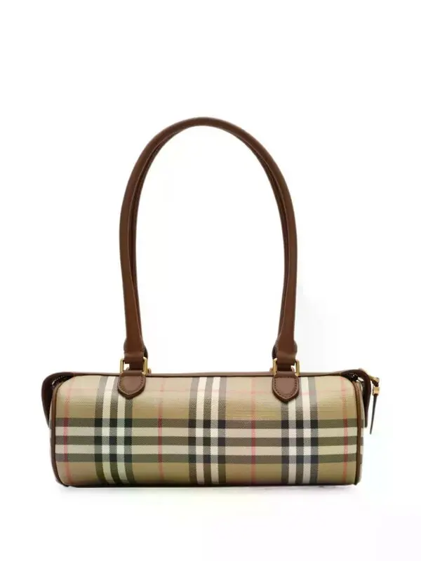 Burberry Mini Check Barrel Bag - Neutrals
