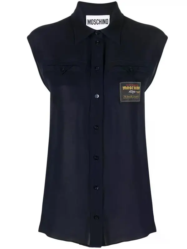 Moschino Sleeveless Silk Shirt