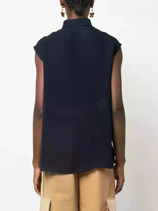 Moschino Sleeveless Silk Shirt