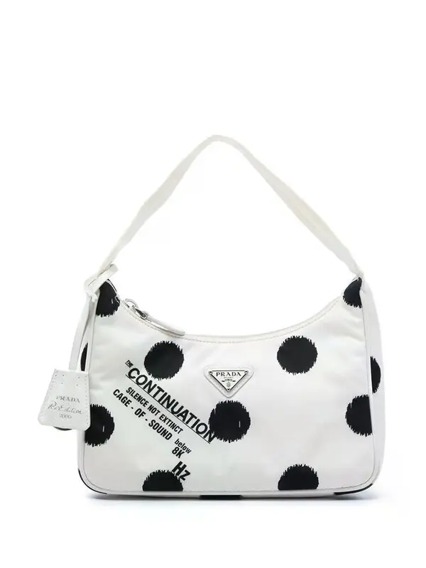 Prada 2019-2026 Mini Re Nylon Polka Dot Re Edition 2000 Shoulder Bag
