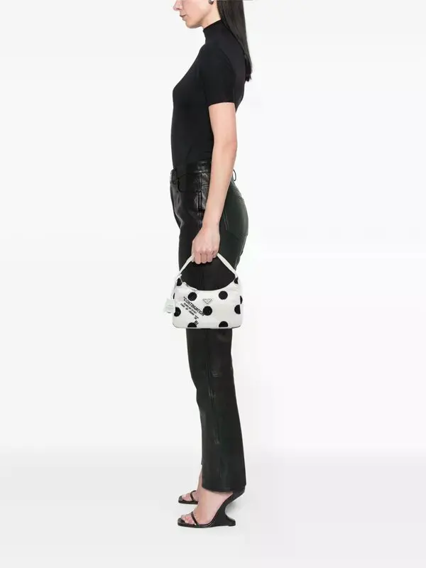 Prada 2019-2026 Mini Re Nylon Polka Dot Re Edition 2000 Shoulder Bag