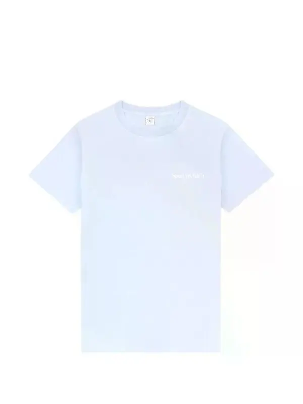 Sporty & Rich Health Is Wealth Logo-print T-shirt - Blue