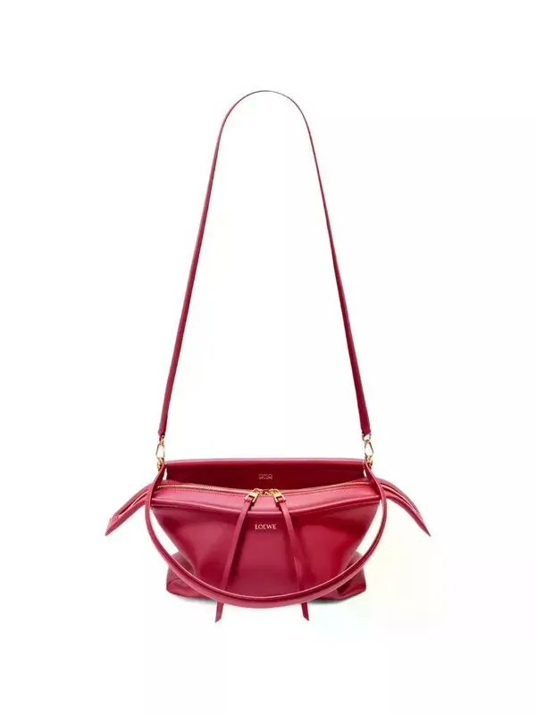 Loewe Small Whisker Logo-print Calfskin Tote Bag - Red