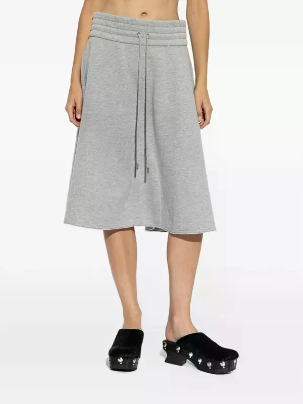 AVAVAV Drawstring Flared Midi Skirt