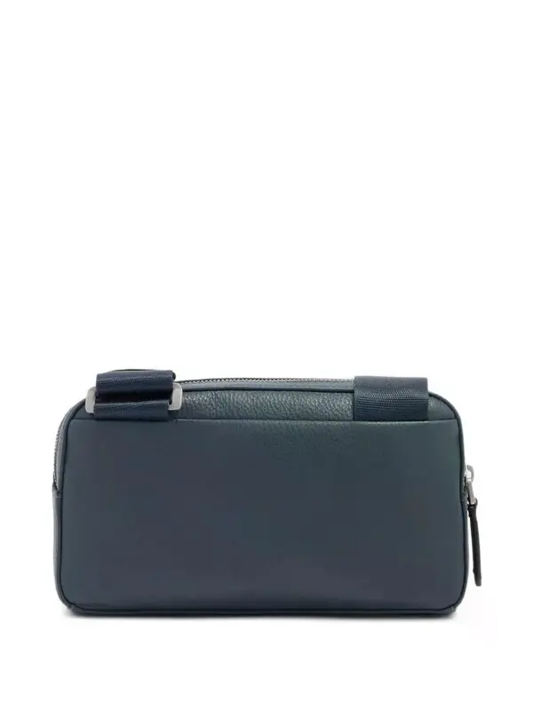 PIQUADRO Logo-plaque Leather Messenger Bag