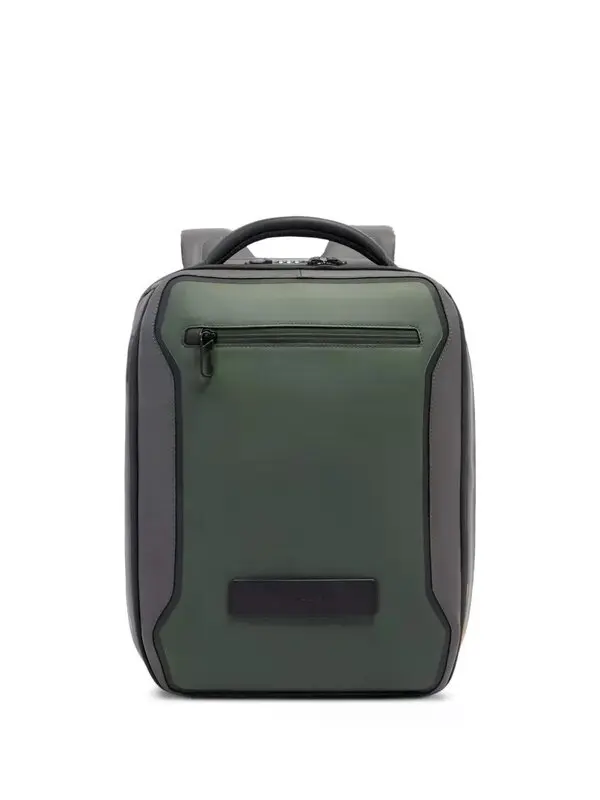 PIQUADRO Logo-patch Expandable Backpack - Green