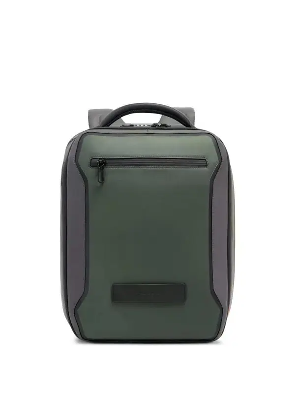 PIQUADRO Logo-patch Expandable Backpack - Green