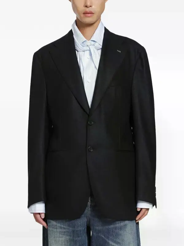 SALON C. LUNDMAN Heavy-flannel Single-breasted Jacket