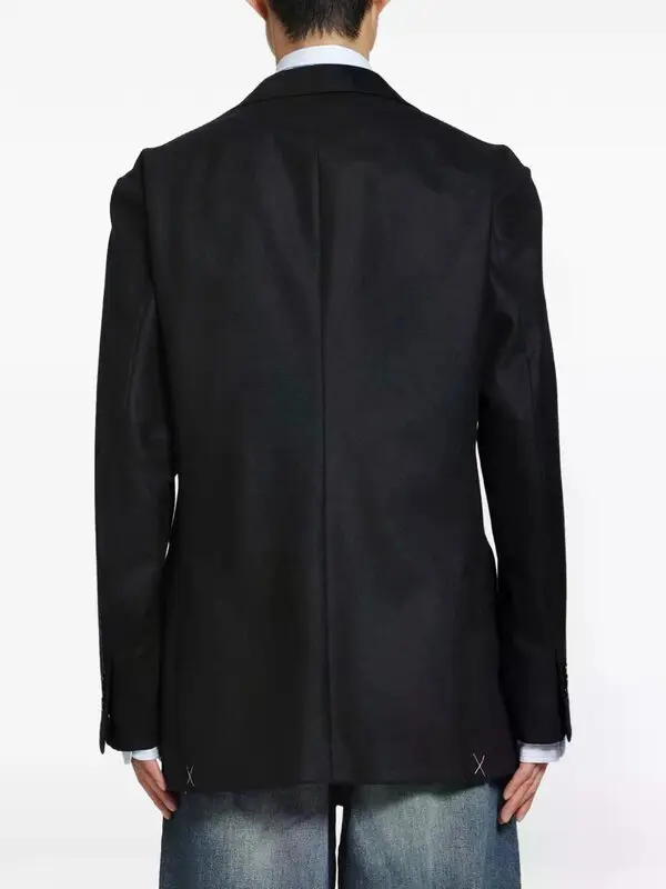 SALON C. LUNDMAN Heavy-flannel Single-breasted Jacket