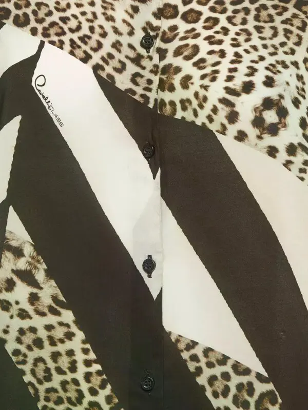 Roberto Cavalli Leopard-print Long-sleeve Shirt