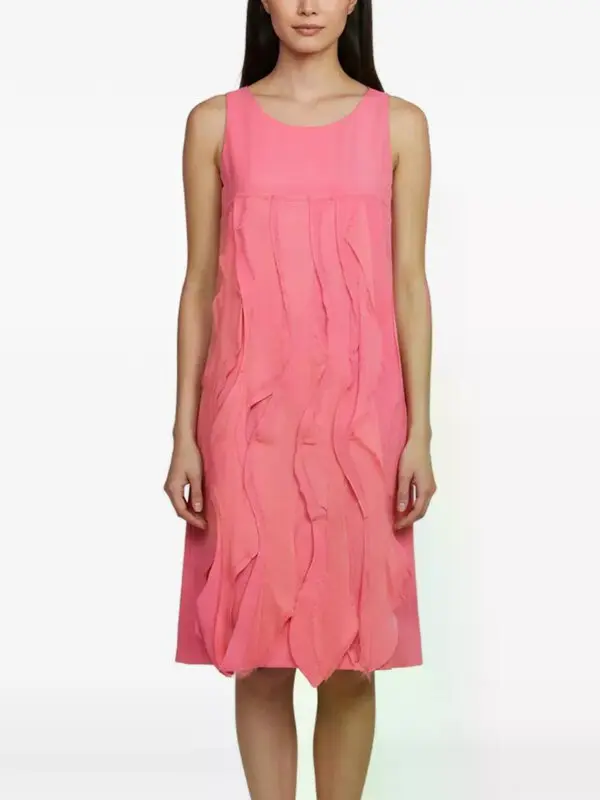 Bottega Veneta Chiffon-appliqué Sleeveless Mini Dress