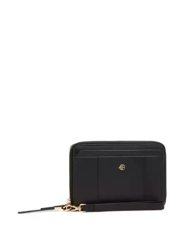 PIQUADRO Logo-plaque Travel Passport Wallet - Black