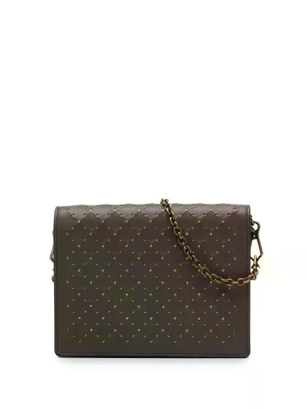 Bottega Veneta 2012-2026 Studded Nappa Catena Wallet On Chain Crossbody Bag - Brown