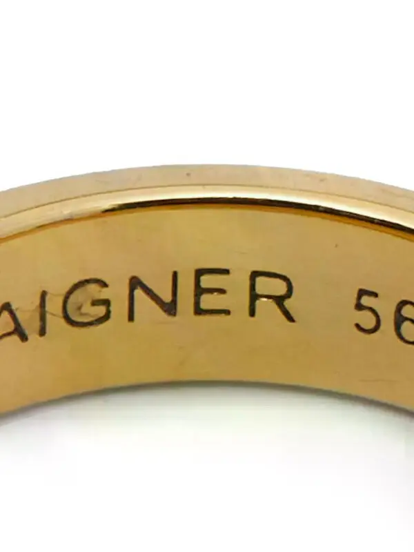 AIGNER Crystal-embellished Engraved Ring