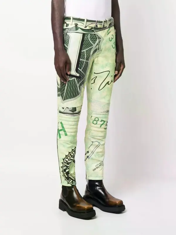 Moschino Leather Straight-leg Trousers