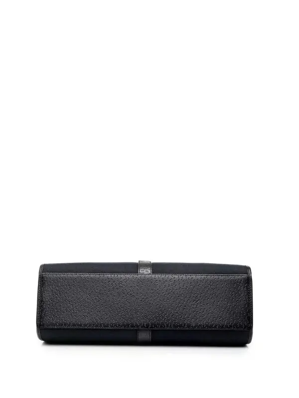 Gucci 1999-2008 Canvas Jackie Bardot Shoulder Bag - Black