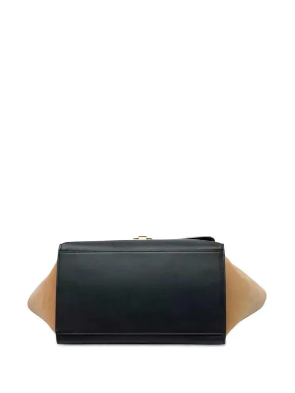 Celine 2015 Medium Tricolor Leather Trapeze Satchel