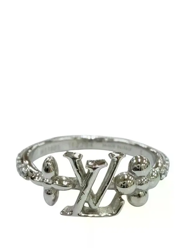 LOUIS VUITTON 2024 Palladium Plated And Strass Iconic Ring Metal Costume Ring - Silver
