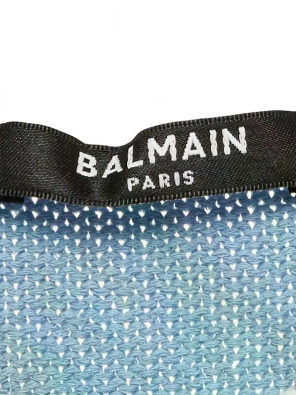 Balmain Logo Embroidered Knit Cardigan