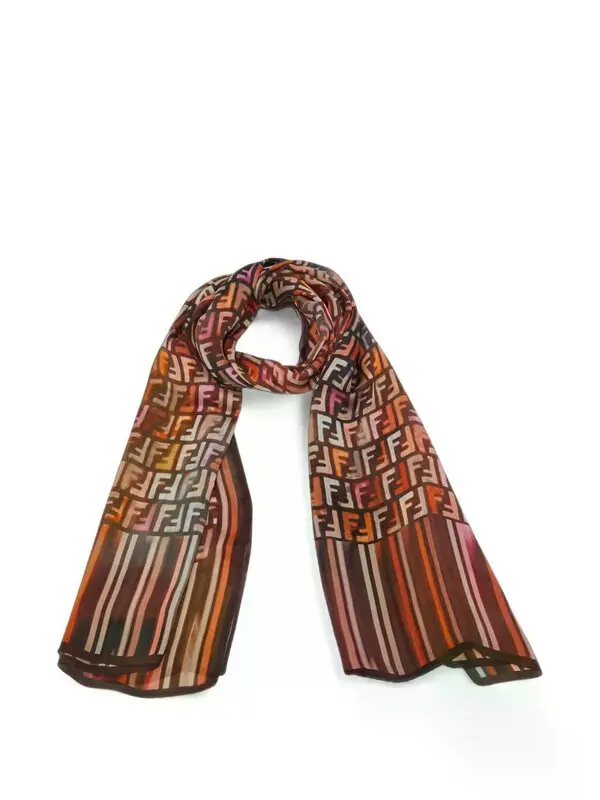 Fendi Zucca Print Chiffon Scarf