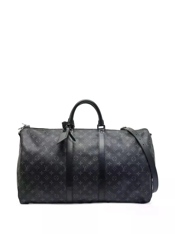 LOUIS VUITTON 2019 Keepall Bandoulière Monogram-eclipse Duffel Bag - Black