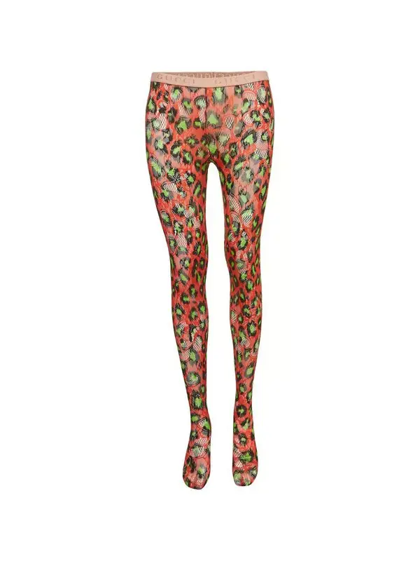 Gucci Blossom Leopard-print Tights
