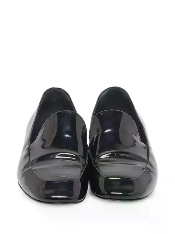 LOUIS VUITTON Studded Patent-leather Loafers