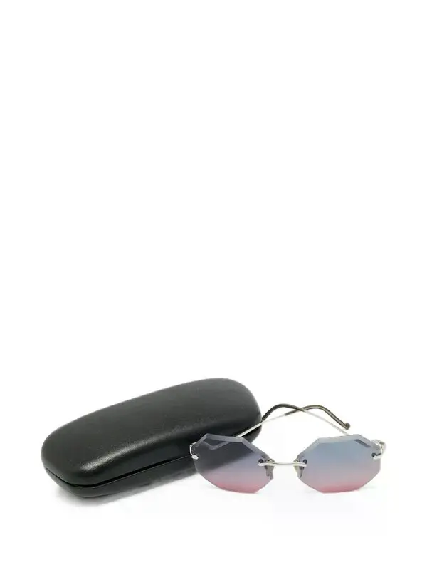 Moschino M311 S Rimless Geometric Sunglasses - Silver