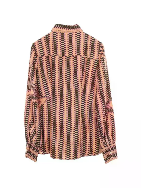 Prada 2010s Geometric-print Silk Shirt